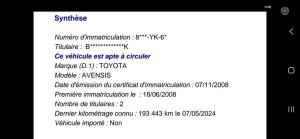 Grey Toyota Avensis 2008 in Vilnius, with an engine capacity of 2.00 L and mileage of 209 thousand km for 3750 €, photo 32 on AUTOMOTO.COM.LV
