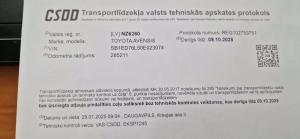 Grey Toyota Avensis 2009 in Daugavpils, with an engine capacity of 2.00 L and mileage of 285 thousand km for 4250 €, photo 35 on AUTOMOTO.COM.LV