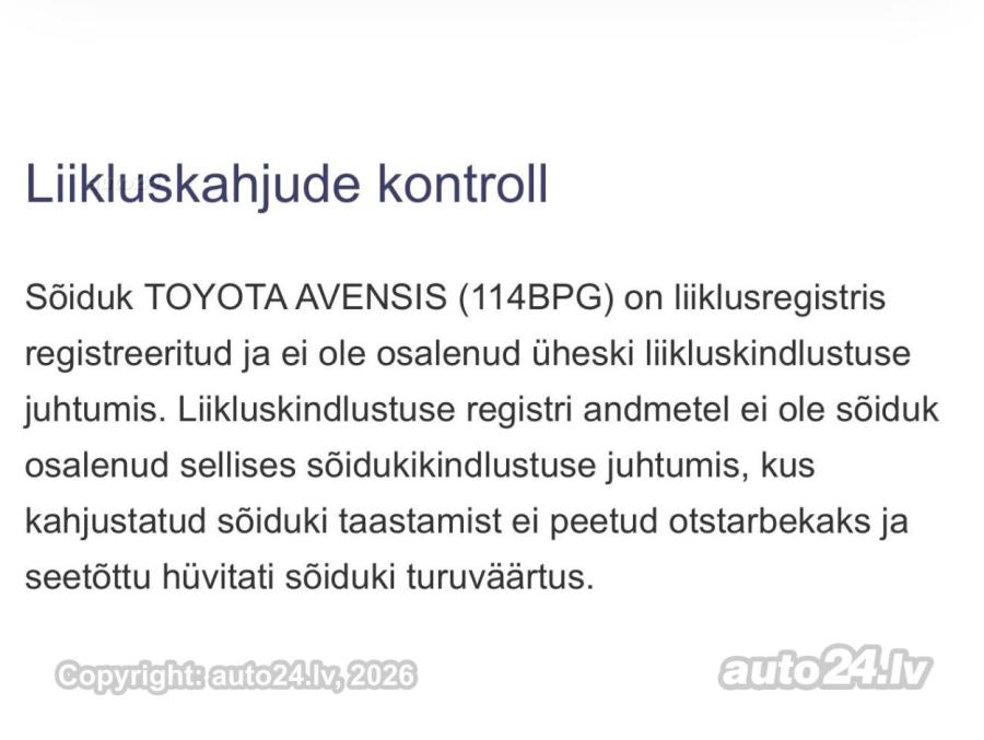 Pelēks Toyota Avensis 2015 Tallina, ar dzinēja tilpumu 1.80 L un nobraukumu 308 tūkst. km par 8999 €, foto 27 vietnē AUTOMOTO.COM.LV