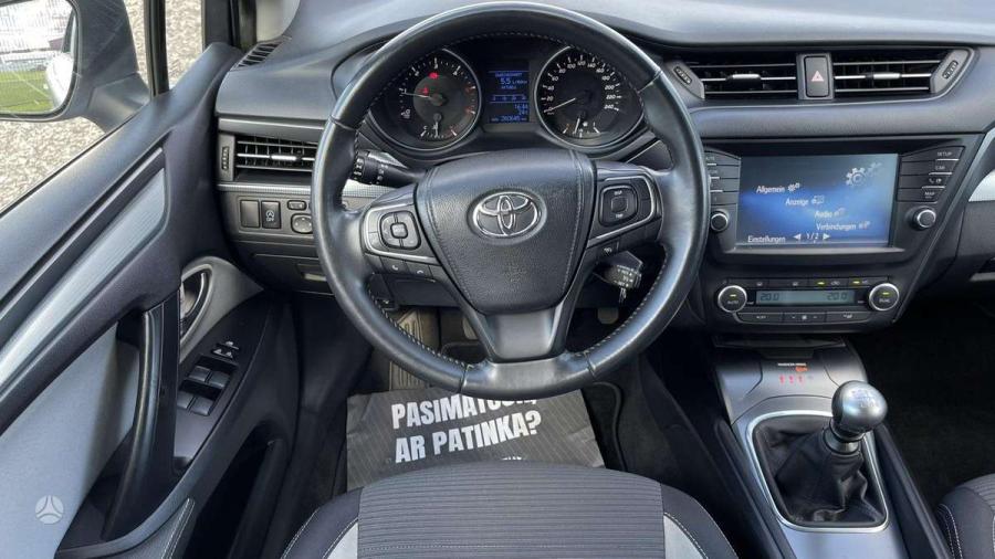 Grey Toyota Avensis 2015 in Marijampole, with an engine capacity of 1.60 L and mileage of 261 thousand km for 7690 €, photo 15 on AUTOMOTO.COM.LV