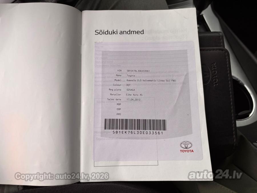 Красный Тойота Авенсис 2013 в Таллин, объемом двигателя 2.00 л и пробегом 294 тыс. км за 6500 €, фото 13 на AUTOMOTO.COM.LV