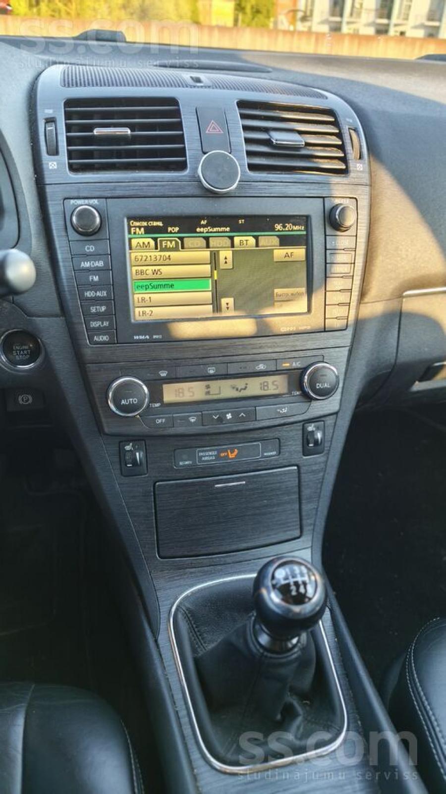 Toyota Avensis 2010 Rīga, ar dzinēja tilpumu 2.20 L un nobraukumu 262 tūkst. km par 4990 €, foto 11 vietnē AUTOMOTO.COM.LV