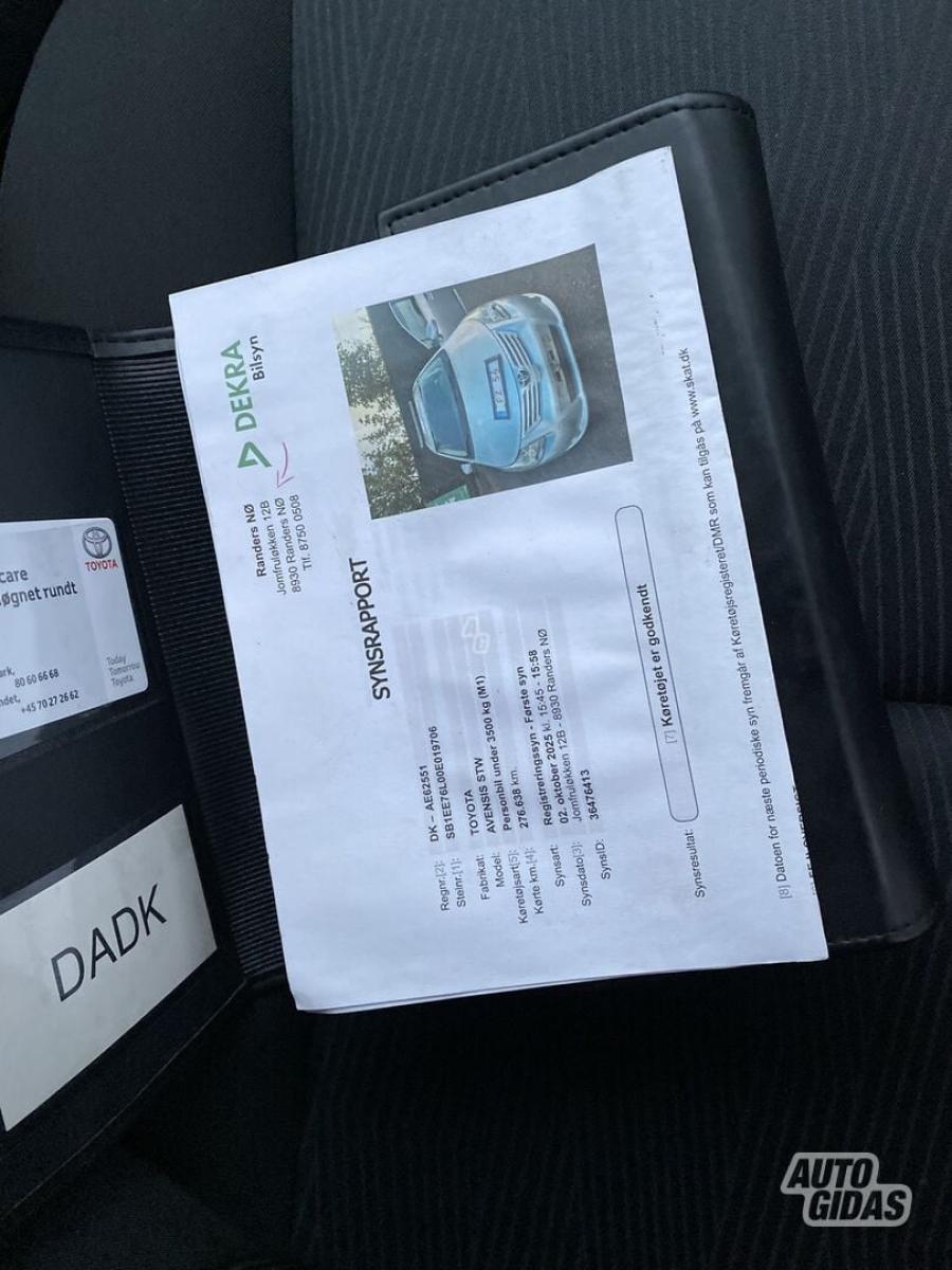 Toyota Avensis 2011 Marijampole, ar dzinēja tilpumu 1.60 L un nobraukumu 273 tūkst. km par 4200 €, foto 13 vietnē AUTOMOTO.COM.LV