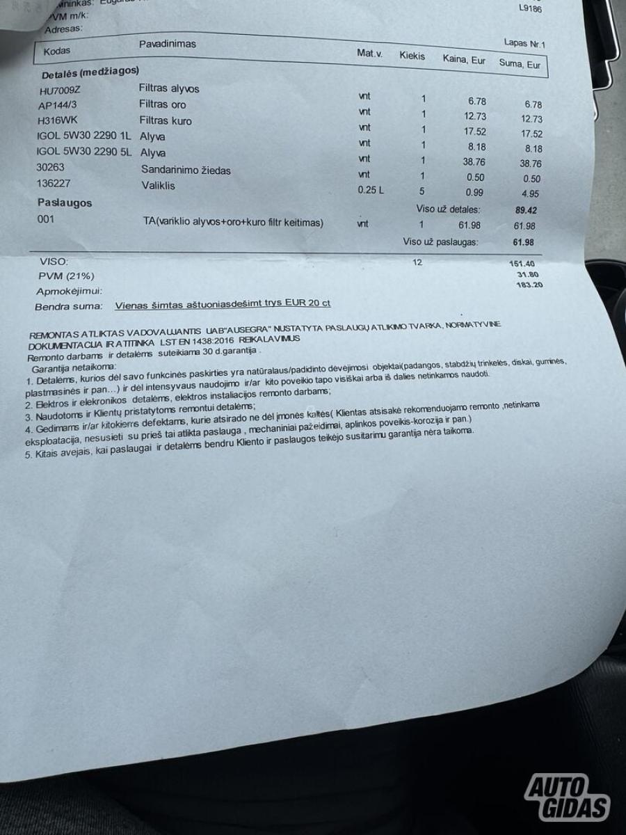 Toyota Avensis 2011 Viļņa, ar dzinēja tilpumu 2.20 L un nobraukumu 308 tūkst. km par 3400 €, foto 10 vietnē AUTOMOTO.COM.LV