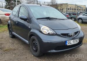 Grey Toyota Aygo 2006 in Riga, with an engine capacity of 1.00 L and mileage of 248 thousand km for 450 €, photo  on AUTOMOTO.COM.LV