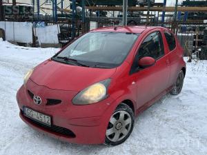 Red Toyota Aygo 2006 in Riga, with an engine capacity of 1.00 L and mileage of 0 thousand km for 690 €, photo  on AUTOMOTO.COM.LV