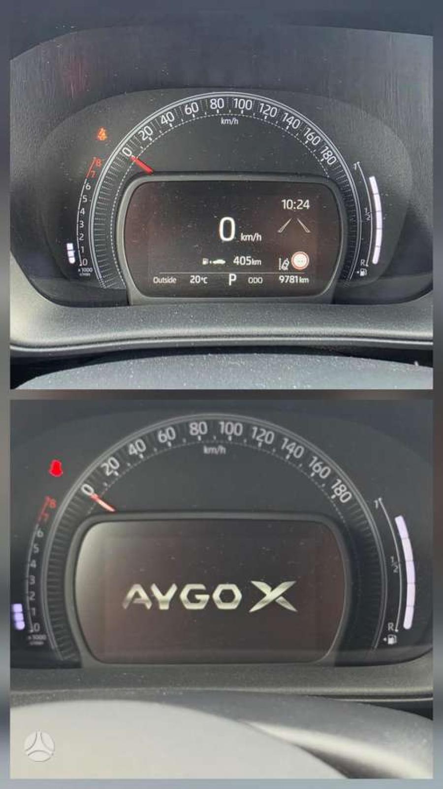 Grey Toyota Aygo X 2023 in Klaipeda, with an engine capacity of 1.00 L and mileage of 10 thousand km for 15900 €, photo 25 on AUTOMOTO.COM.LV