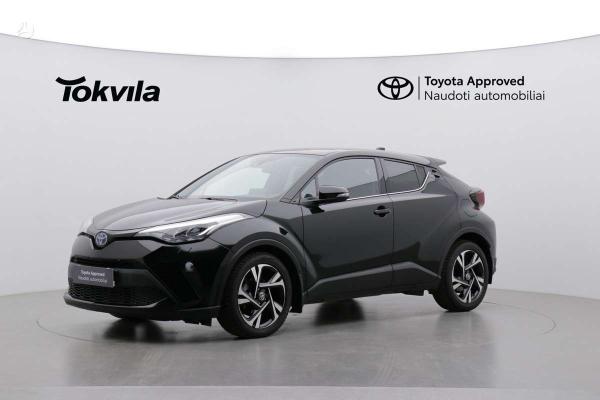 Black Toyota C-HR 2022 in Vilnius, with an engine capacity of 1.80 L and mileage of 49 thousand km for 22500 €, photo 1 on AUTOMOTO.COM.LV
