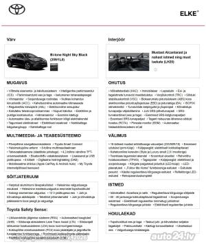 Черный Тойота C-HR 2023 в Таллин, объемом двигателя 1.80 л и пробегом 26 тыс. км за 28500 €, фото 5 на AUTOMOTO.COM.LV