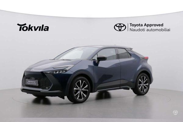Blue Toyota C-HR 2025 in Vilnius, with an engine capacity of 1.99 L and mileage of 9 thousand km for 38900 €, photo 1 on AUTOMOTO.COM.LV