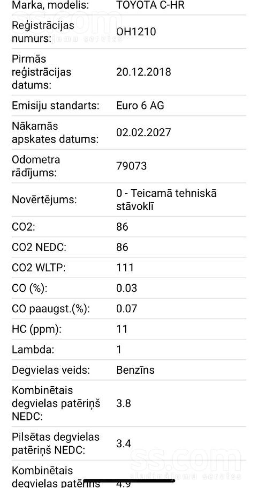Серый Тойота C-HR 2018 в Рига, объемом двигателя 1.80 л и пробегом 85 тыс. км за 18500 €, фото 35 на AUTOMOTO.COM.LV