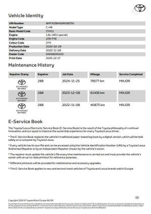 Серый Тойота C-HR 2020 в Шяуляй, объемом двигателя 1.80 л и пробегом 98 тыс. км за 21500 €, фото 29 на AUTOMOTO.COM.LV