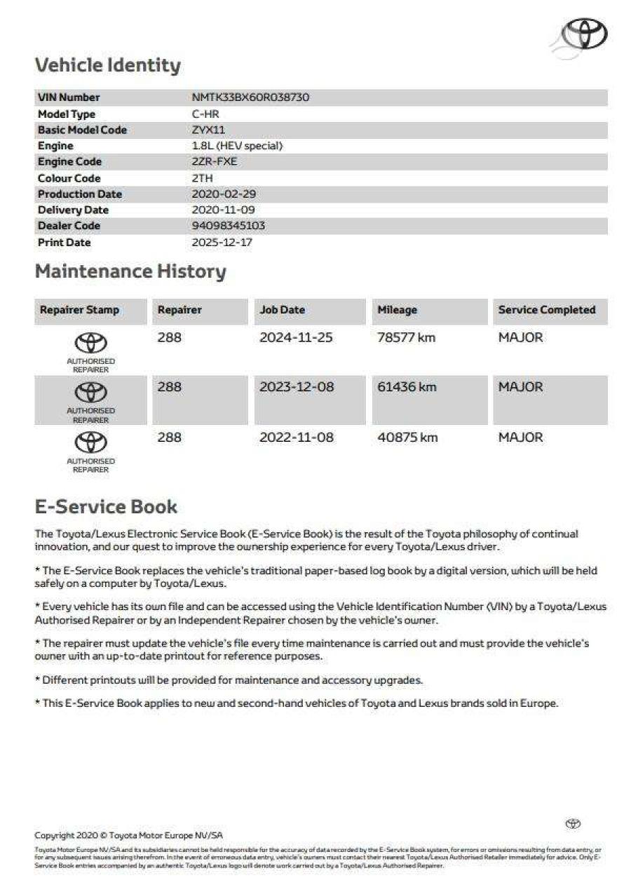 Серый Тойота C-HR 2020 в Шяуляй, объемом двигателя 1.80 л и пробегом 98 тыс. км за 21500 €, фото 29 на AUTOMOTO.COM.LV