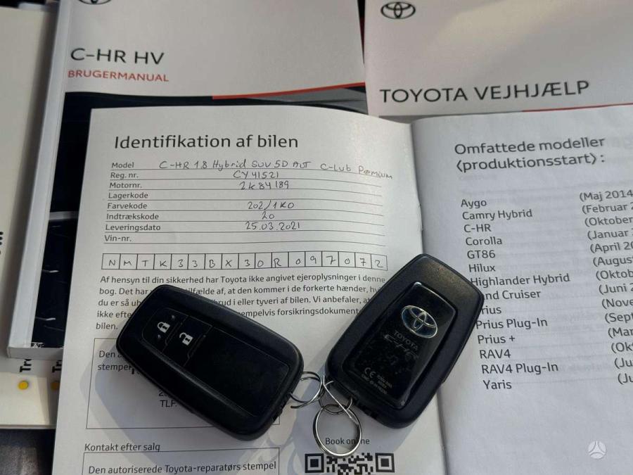 Серый Тойота C-HR 2021 в Шяуляй, объемом двигателя 1.80 л и пробегом 87 тыс. км за 20900 €, фото 28 на AUTOMOTO.COM.LV