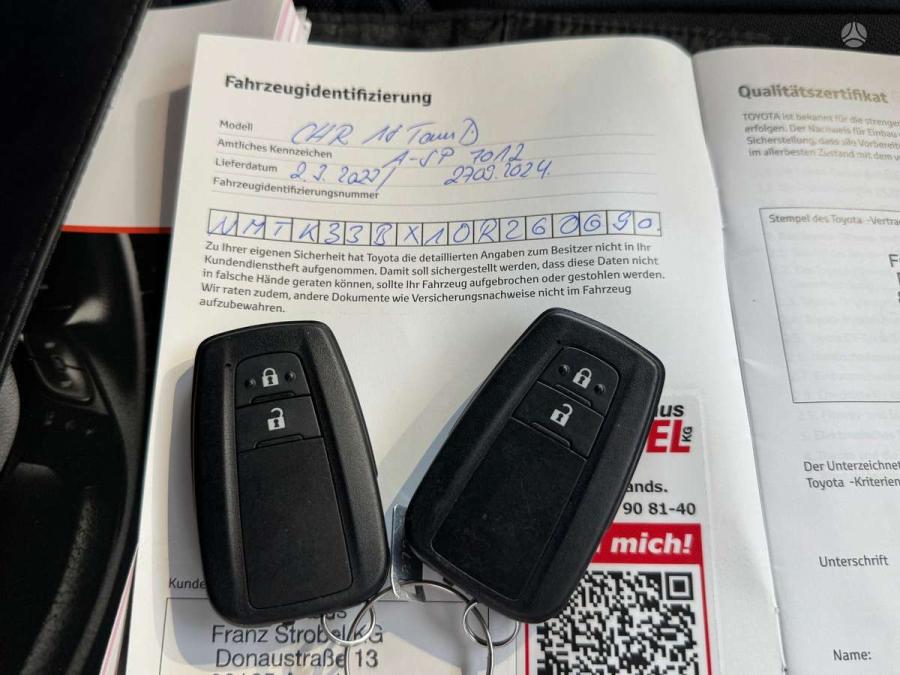 Grey Toyota C-HR 2023 in Siauliai, with an engine capacity of 1.80 L and mileage of 26 thousand km for 23500 €, photo 25 on AUTOMOTO.COM.LV