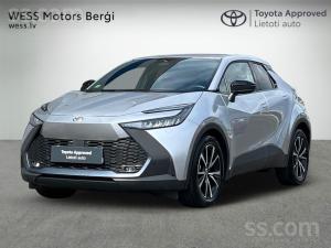Pelēks Toyota C-HR 2024 Rīga, ar dzinēja tilpumu 1.80 L un nobraukumu 30 tūkst. km par 27990 €, foto  vietnē AUTOMOTO.COM.LV