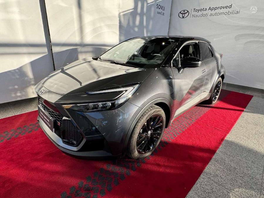 Grey Toyota C-HR 2025 in Siauliai, with an engine capacity of 1.99 L and mileage of 6 thousand km for 40900 €, photo 1 on AUTOMOTO.COM.LV