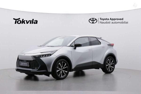 Grey Toyota C-HR 2025 in Vilnius, with an engine capacity of 1.80 L and mileage of 14 thousand km for 29990 €, photo 1 on AUTOMOTO.COM.LV