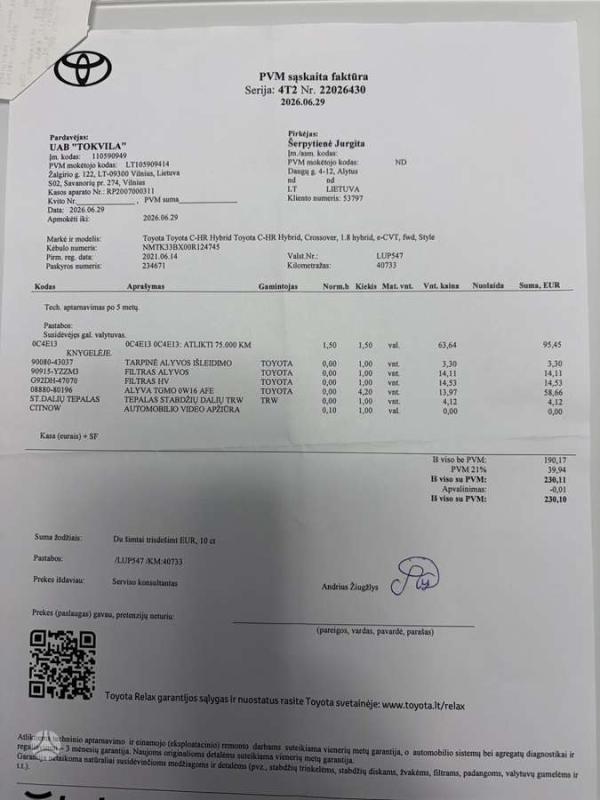 Серый Тойота C-HR 2021 в Алитус, объемом двигателя 1.80 л и пробегом 42 тыс. км за 22500 €, фото 11 на AUTOMOTO.COM.LV