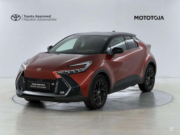 Orange Toyota C-HR 2025 in Vilnius, with an engine capacity of 1.99 L and mileage of 13 thousand km for 38900 €, photo 1 on AUTOMOTO.COM.LV