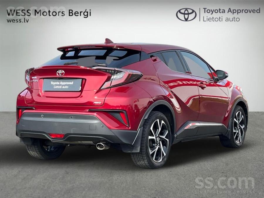 Red Toyota C-HR 2020 in Riga, with an engine capacity of 1.20 L and mileage of 178 thousand km for 15990 €, photo 3 on AUTOMOTO.COM.LV