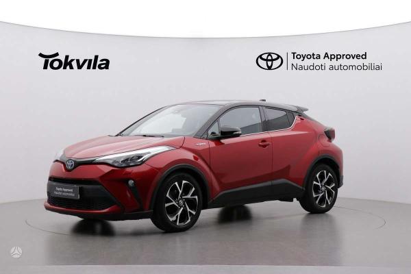 Red Toyota C-HR 2021 in Vilnius, with an engine capacity of 1.80 L and mileage of 130 thousand km for 24900 €, photo 1 on AUTOMOTO.COM.LV