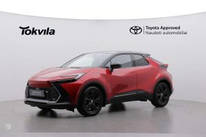 Red Toyota C-HR 2024 in Vilnius, with an engine capacity of 1.99 L and mileage of 25 thousand km for 40900 €, photo  on AUTOMOTO.COM.LV