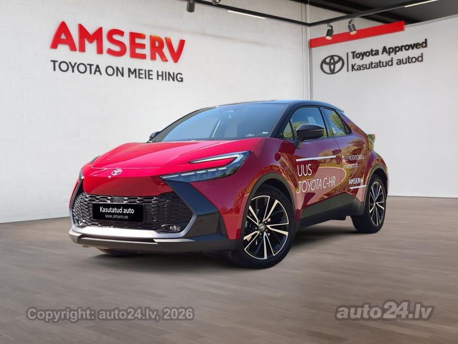 Sarkans Toyota C-HR 2025 Tallina, ar dzinēja tilpumu 1.80 L un nobraukumu 15 tūkst. km par 38990 €, foto 1 vietnē AUTOMOTO.COM.LV