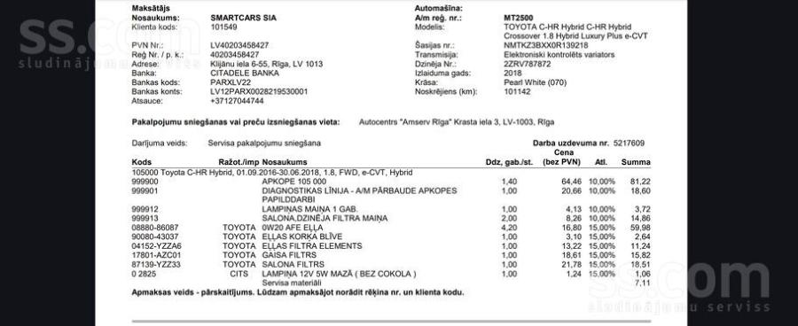 Balts Toyota C-HR 2018 Rīga, ar dzinēja tilpumu 1.80 L un nobraukumu 101 tūkst. km par 18400 €, foto 30 vietnē AUTOMOTO.COM.LV