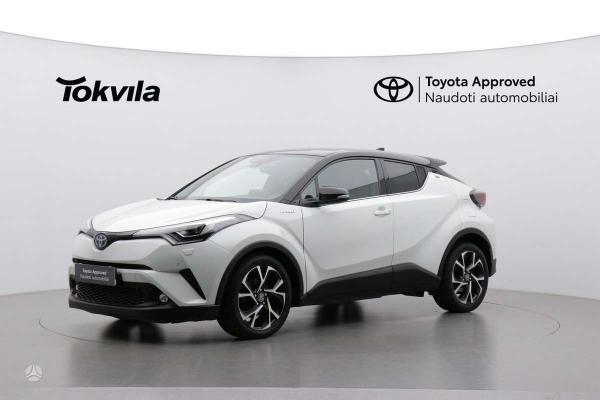 White Toyota C-HR 2019 in Vilnius, with an engine capacity of 1.80 L and mileage of 117 thousand km for 21900 €, photo 1 on AUTOMOTO.COM.LV