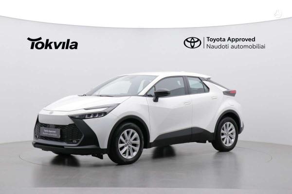 White Toyota C-HR 2025 in Vilnius, with an engine capacity of 1.80 L and mileage of 27 thousand km for 26500 €, photo 1 on AUTOMOTO.COM.LV