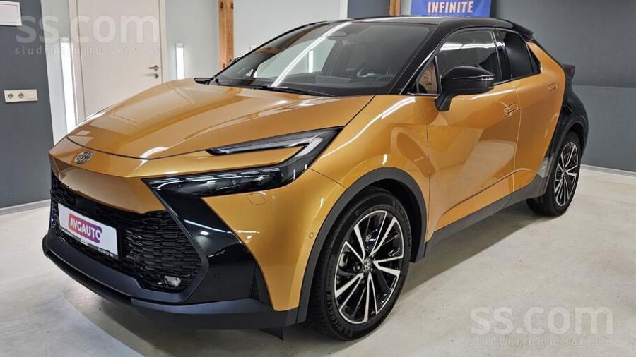 Yellow Toyota C-HR 2023 in Tallinn, with an engine capacity of 2.00 L and mileage of 4 thousand km for 38995 €, photo 2 on AUTOMOTO.COM.LV