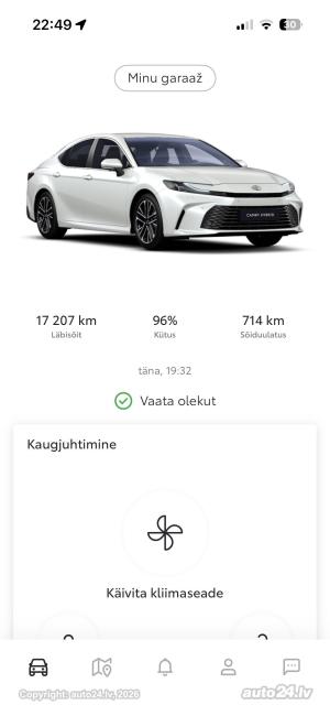 Белый Тойота Камри 2024 в Таллин, объемом двигателя 2.50 л и пробегом 17 тыс. км за 43999 €, фото 13 на AUTOMOTO.COM.LV