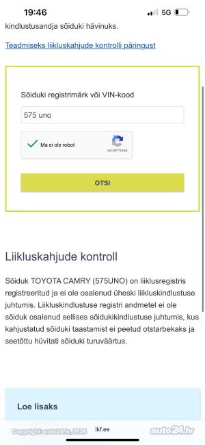 Желтый Тойота Камри 2003 в Нарва, объемом двигателя 2.40 л и пробегом 188 тыс. км за 2499 €, фото 27 на AUTOMOTO.COM.LV