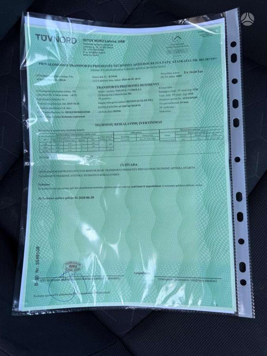 Черный Тойота Королла 2019 в Вильнюс, объемом двигателя 1.80 л и пробегом 282 тыс. км за 10250 €, фото 13 на AUTOMOTO.COM.LV