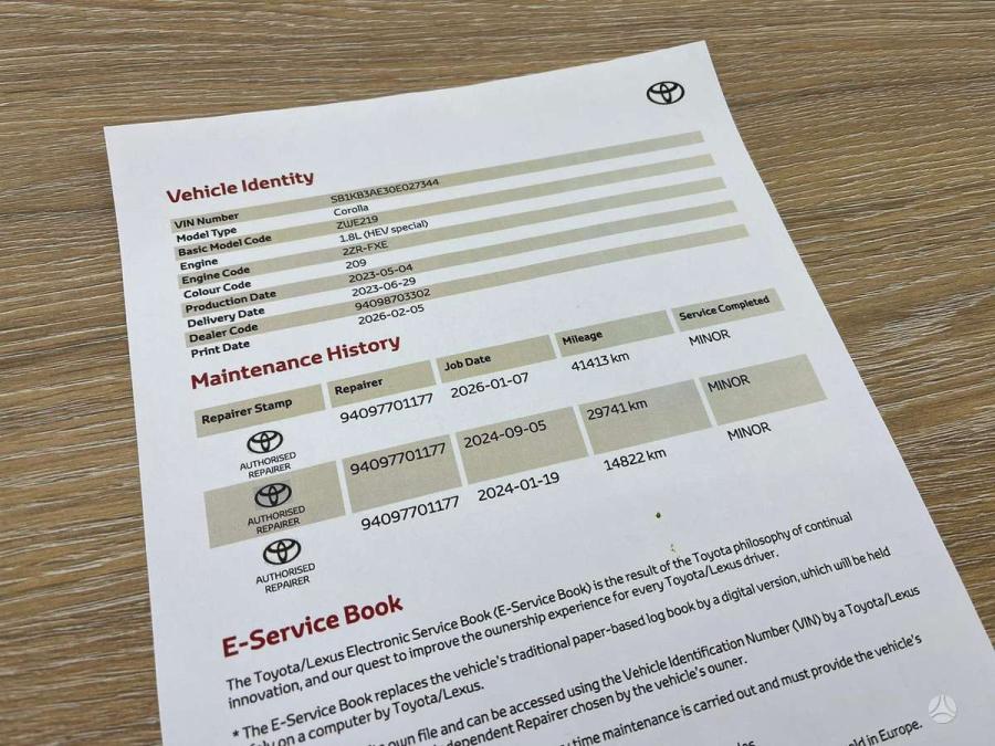 Черный Тойота Королла 2023 в Паневежис, объемом двигателя 1.80 л и пробегом 41 тыс. км за 21990 €, фото 40 на AUTOMOTO.COM.LV