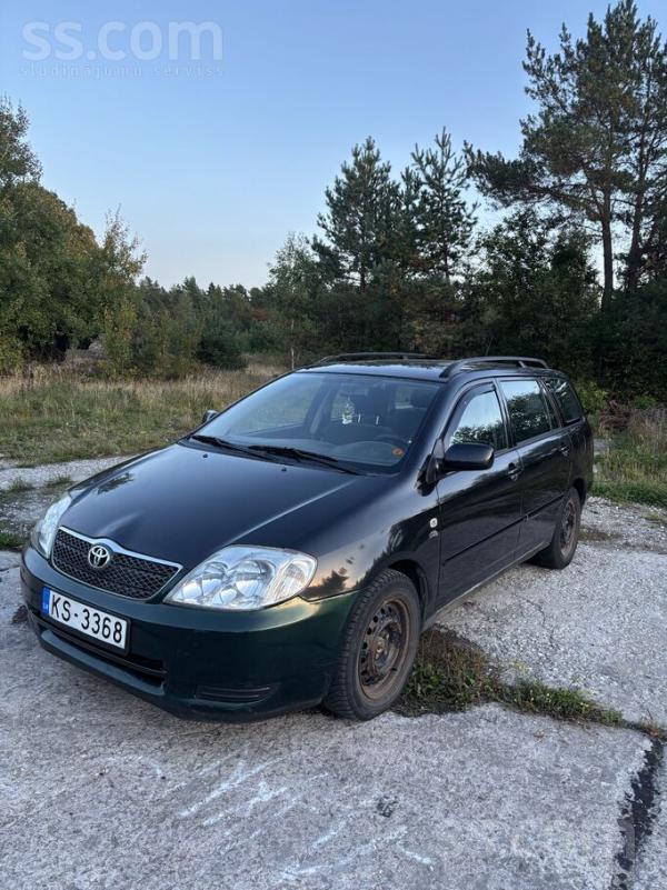 Тойота Королла 2003 в Лиепая на AUTOMOTO.COM.LV Черный Тойота Королла 2003 в Лиепая, объемом двигателя 2.00 л и пробегом 355 тыс. км за 1050 €, фото 1 на AUTOMOTO.COM.LV