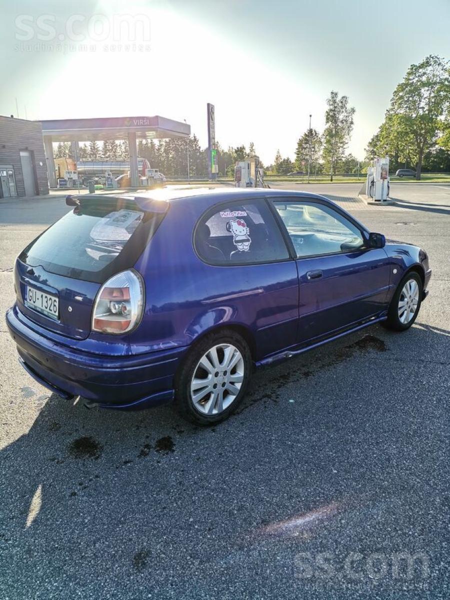 Blue Toyota Corolla 1998 in Riga, with an engine capacity of 1.30 L and mileage of 273 thousand km for 780 €, photo 3 on AUTOMOTO.COM.LV