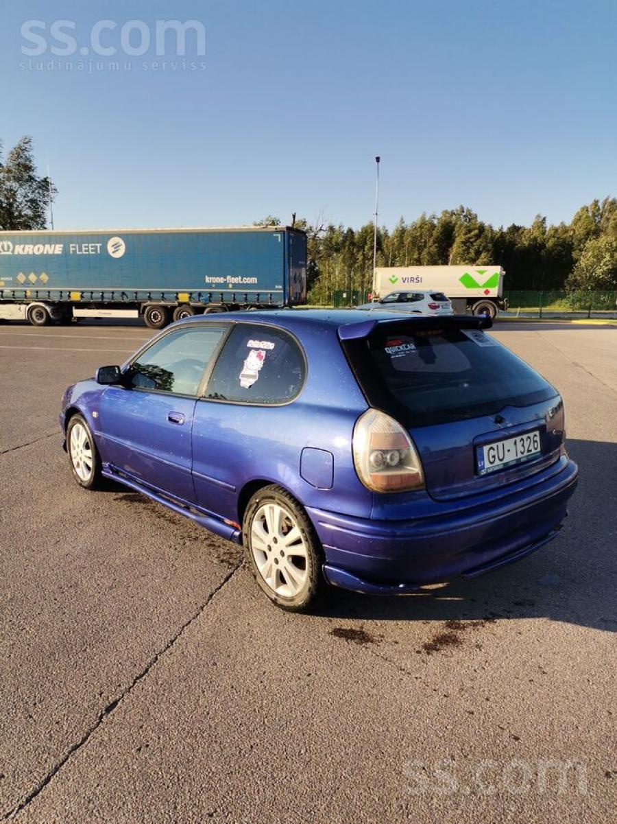 Blue Toyota Corolla 1998 in Riga, with an engine capacity of 1.30 L and mileage of 273 thousand km for 780 €, photo 4 on AUTOMOTO.COM.LV