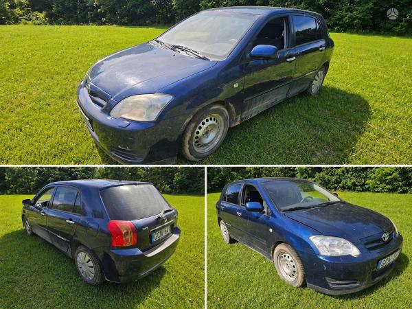 Blue Toyota Corolla 2006 in Jurbarkas, with an engine capacity of 1.36 L and mileage of 311 thousand km for 850 €, photo 3 on AUTOMOTO.COM.LV