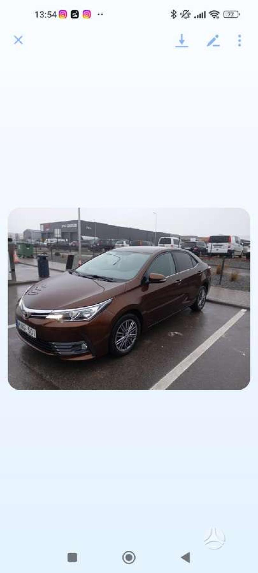 Brown Toyota Corolla 2018 in Kaunas, with an engine capacity of 1.60 L and mileage of 113 thousand km for 10555 €, photo 2 on AUTOMOTO.COM.LV