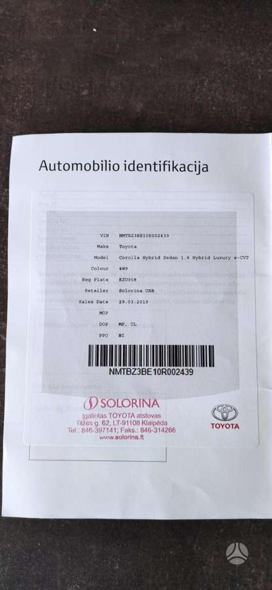 Brūns Toyota Corolla 2019 Viļņa, ar dzinēja tilpumu 1.80 L un nobraukumu 133 tūkst. km par 16500 €, foto 26 vietnē AUTOMOTO.COM.LV