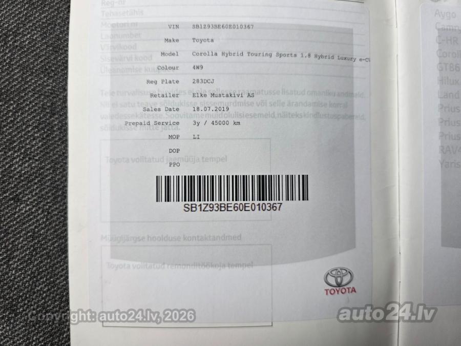 Brown Toyota Corolla 2019 in Tallinn, with an engine capacity of 1.80 L and mileage of 144 thousand km for 17990 €, photo 14 on AUTOMOTO.COM.LV