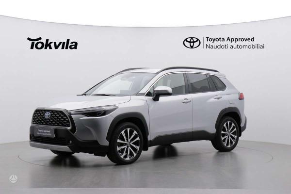 Pelēks Toyota Corolla Cross 2023 Viļņa, ar dzinēja tilpumu 1.99 L un nobraukumu 78 tūkst. km par 29990 €, foto 1 vietnē AUTOMOTO.COM.LV