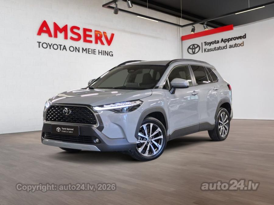 Pelēks Toyota Corolla Cross 2024 Tallina, ar dzinēja tilpumu 1.80 L un nobraukumu 37 tūkst. km par 31490 €, foto 1 vietnē AUTOMOTO.COM.LV