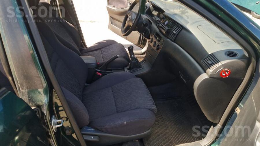 Zaļš Toyota Corolla 2002 Rīga, ar dzinēja tilpumu 1.40 L un nobraukumu 0 tūkst. km par 620 €, foto 19 vietnē AUTOMOTO.COM.LV