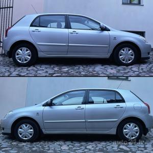 Grey Toyota Corolla 2003 in Tallinn, with an engine capacity of 1.40 L and mileage of 200 thousand km for 1999 €, photo 6 on AUTOMOTO.COM.LV
