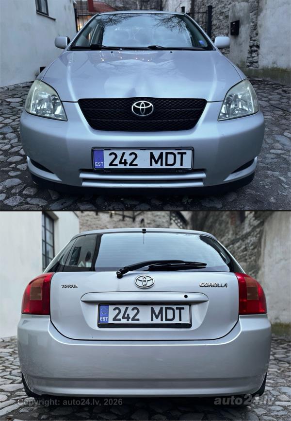 Pelēks Toyota Corolla 2003 Tallina, ar dzinēja tilpumu 1.40 L un nobraukumu 200 tūkst. km par 1999 €, foto 6 vietnē AUTOMOTO.COM.LV