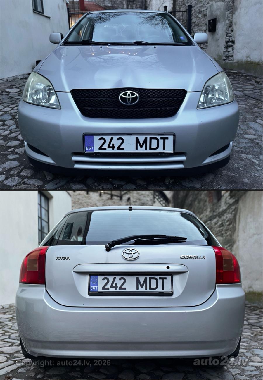 Grey Toyota Corolla 2003 in Tallinn, with an engine capacity of 1.40 L and mileage of 200 thousand km for 1999 €, photo 7 on AUTOMOTO.COM.LV