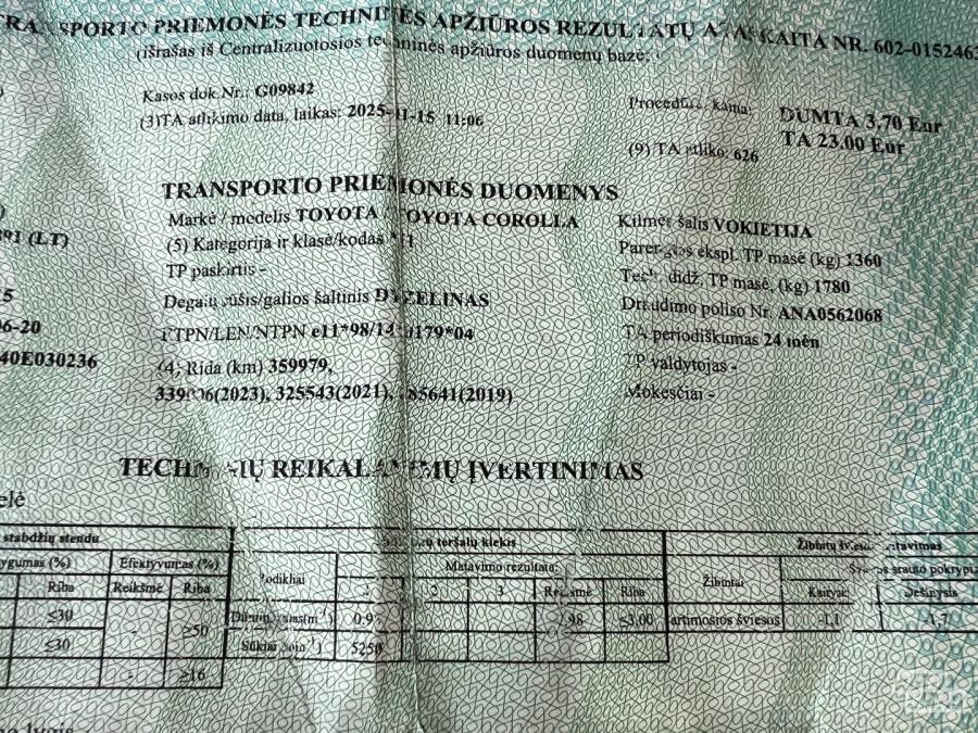 Pelēks Toyota Corolla 2003 Šauļi, ar dzinēja tilpumu 2.00 L un nobraukumu 0 tūkst. km par 939 €, foto 27 vietnē AUTOMOTO.COM.LV